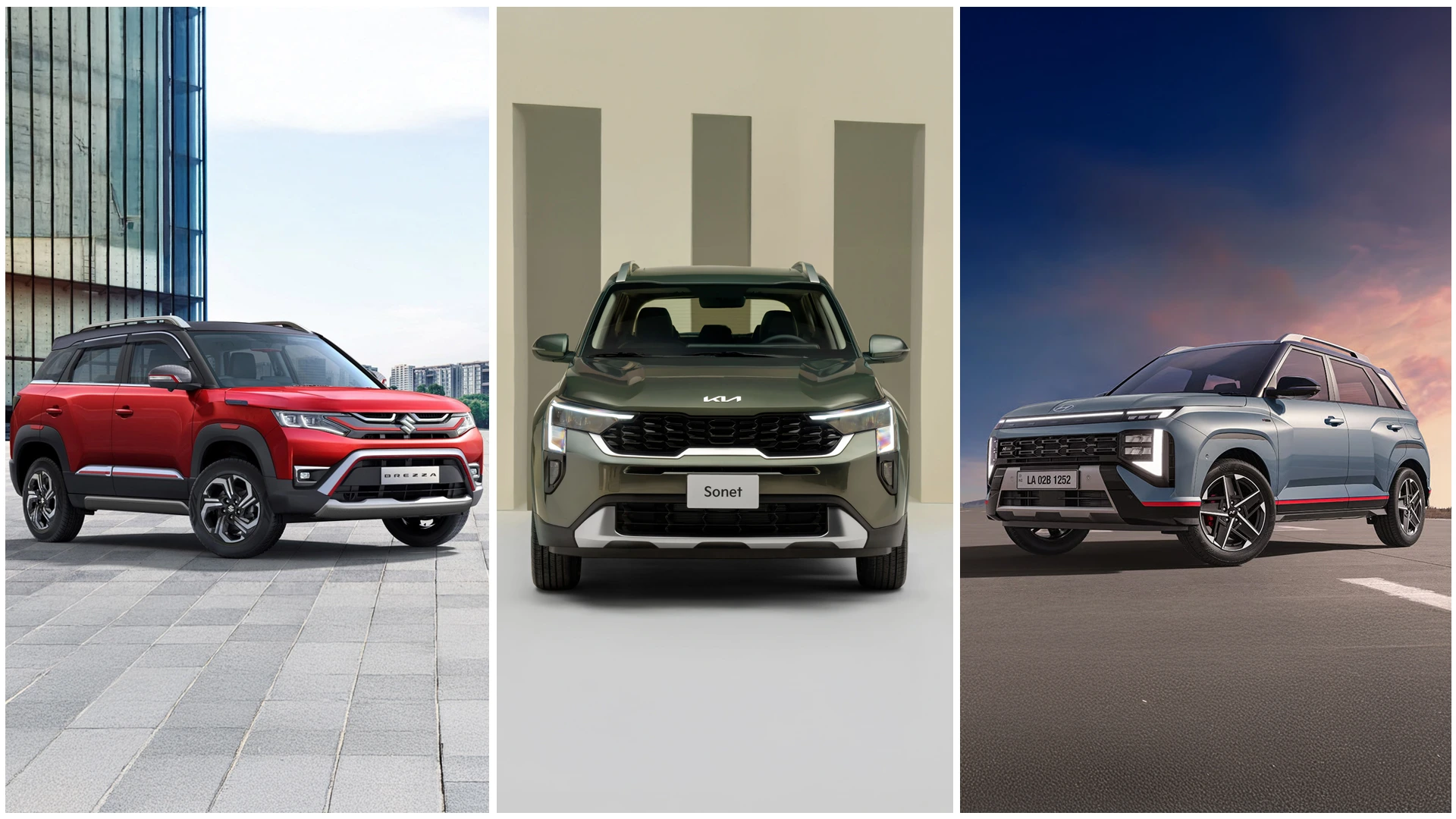 Hyundai Venue vs Brezza vs Kia Sonet The Ultimate Compact SUV ...